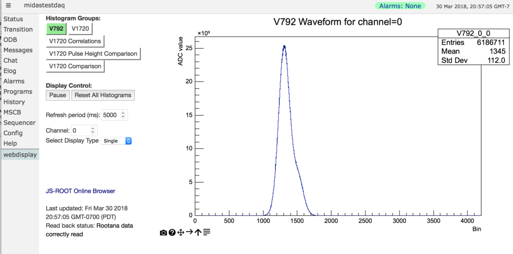 Rootana javascript displays - MidasWiki