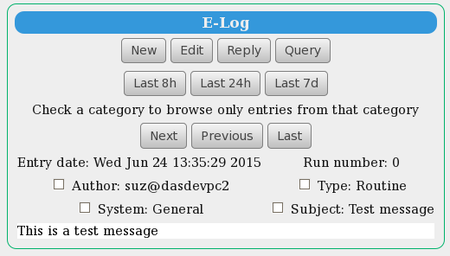 ELOG Page - MidasWiki